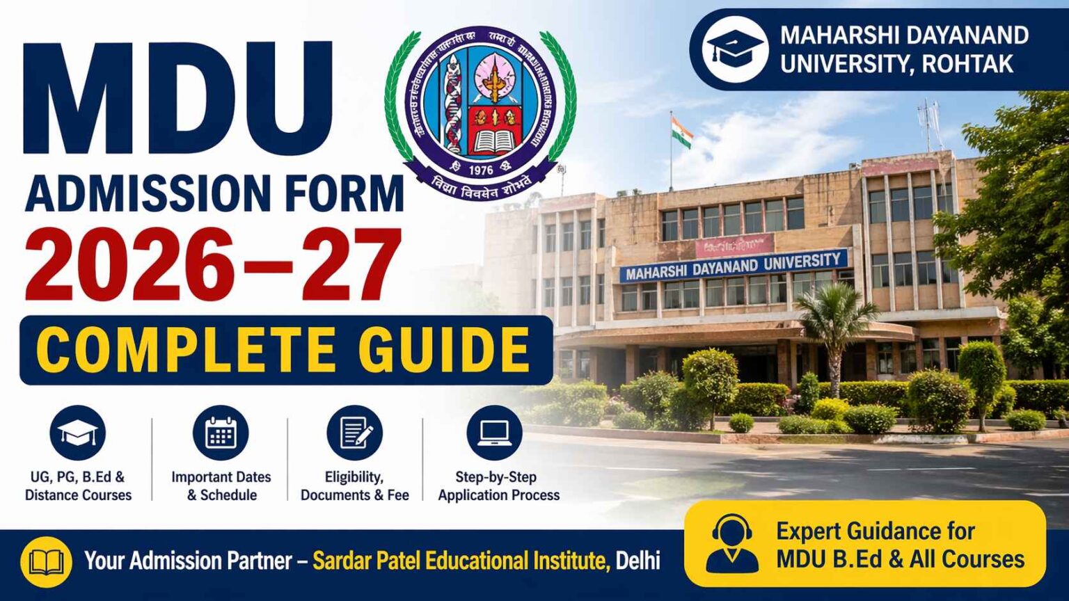 MDU Admission Form 2026–27: Complete Guide